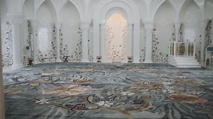 Beautiful interior of a modern mosque Free Stock Video Footage