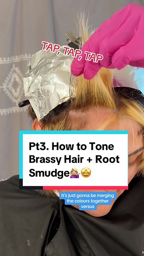 How to Tone Brassy Hair at Home | Root Smudge vs Root Tap Tutorial