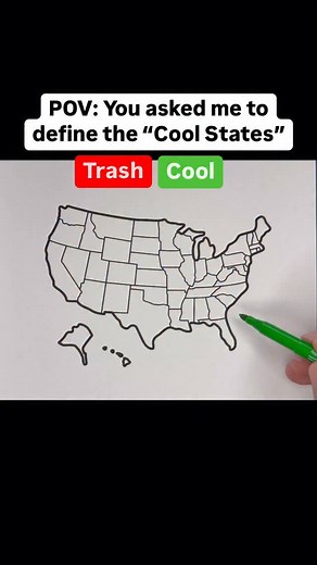 255 reactions · 20 shares | POV: You asked me to define the “Cool States” #usa #unitedstates #map #geography #states | Drawingmapswithme | Facebook