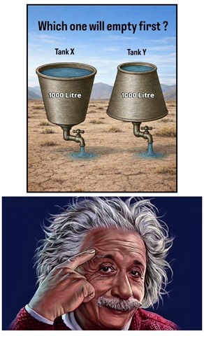 Which Tank Will Empty First? 🤯 | 1000 Litre Water Puzzle | Brain Teaser #brainteaser #braingame