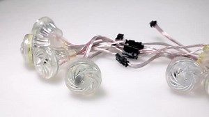 SHIJI Individually Addressable Cabochon 24V LED Point Light Source 45mm Carnival Amusement Funfair Rides Rgb RGBW Pixel Light