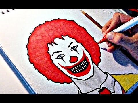 How To Draw an Evil Clown - RONALD McDONALD