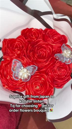 Surprise Gift: Flower Bouquet from Japan to KTM