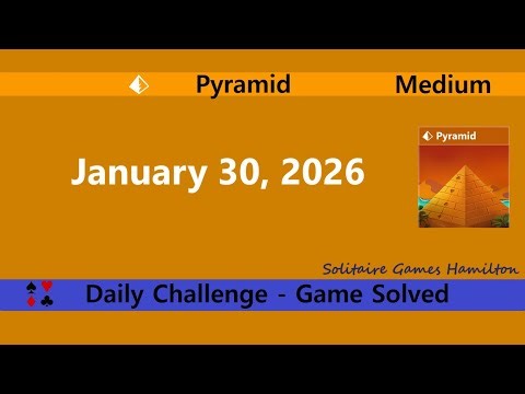 Microsoft Solitaire Collection | Pyramid Medium - January 30, 2026 | Daily Challenges