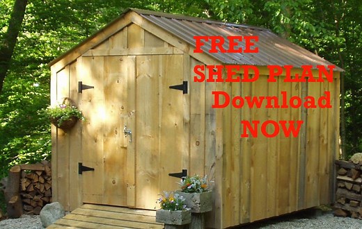 FREE Shed Plan download now. 8x10 Vermont post and beam storage shed | Jamaica Cottage Shop