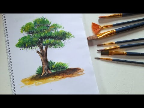 How to Paint a Realistic Tree | Easy Acrylic Painting for Beginners
