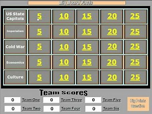 Educational PowerPoint Games - Big Board Facts - Like Jeopardy