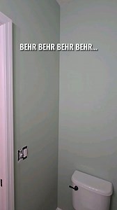 The transformation of this powder room is... 🔥 Behr paint colors used: Whethered white Roof Top Garden Tranquil Gray @BEHR Paint #BEHRthovenEntry | Brushstrokes & Timber