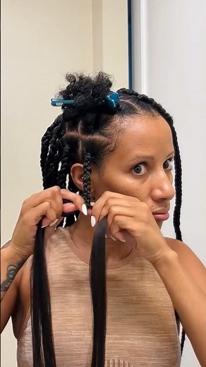 Knotless Box Braids W/ Rubber Bands🌶️ (A Very Neat Finish🤌🏽) #knotlessboxbraids #braidstutorial
