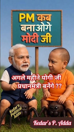 When Modi Meets Yogi 😆 | Hilarious 3D Cartoon Skit #treanding #funnyshorts