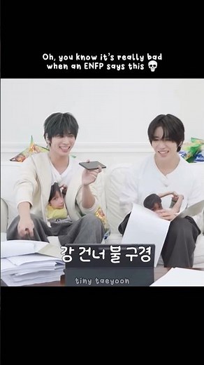 Beomgyu managed to make ENFP want to go home thru Hyuka ☠️ #beomkai #taegyu #hueningkai #mbti #meme