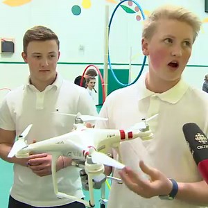 Students from across the province demonstrated their inventions at the province's first 'Maker Fair' at Bliss Carman Middle School. Here's another of the projects on display: | Follow us: www.cbc.ca/nb