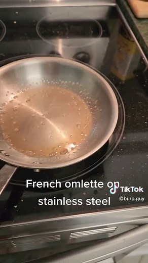Make a French Omelet in Stainless Steel Pan Easily