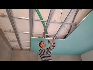 An easy and professional way to install a gypsum board ceiling