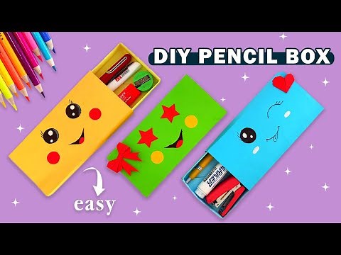 DIY Paper Pencil Box 😍|| How to make a Paper pencil Box, DIY Back to school