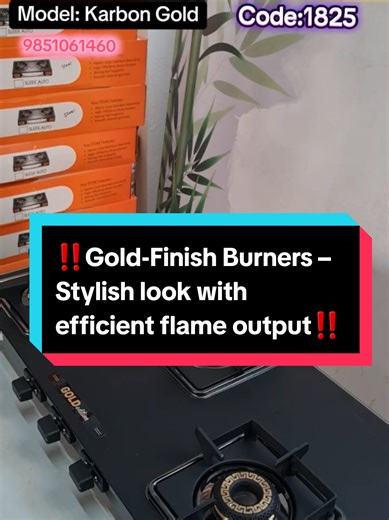 3 High-Efficiency Burners – Perfect for multitasking cooking✅️✅️✅️ Premium Toughened Glass Top – Scratch-resistant and easy to clean✅️✅️✅️ Gold-Finish Burners – Stylish look with efficient flame output✅️✅️✅️ Strong Pan Supports – Stable support for heavy utensils✅️✅️✅️ Smooth & Durable Knobs – Easy flame control✅️✅️ Spill-Proof Design – Hassle-free maintenance✅️✅️ LPG Compatible – Suitable for household gas connection✅️✅️✅️ . . . To make Order Contact Us:9851061460☎️📞 Delivery all Over Nepal 🇳