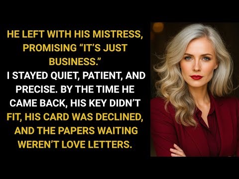 My Husband Left for a ‘Work Trip’ with His Mistress — He Returned to a Locked Door and Legal Papers