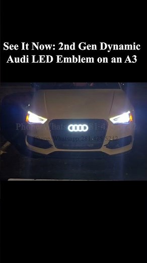 See it Now 2nd Gen Dynamic Audi Led Emblem on an A3