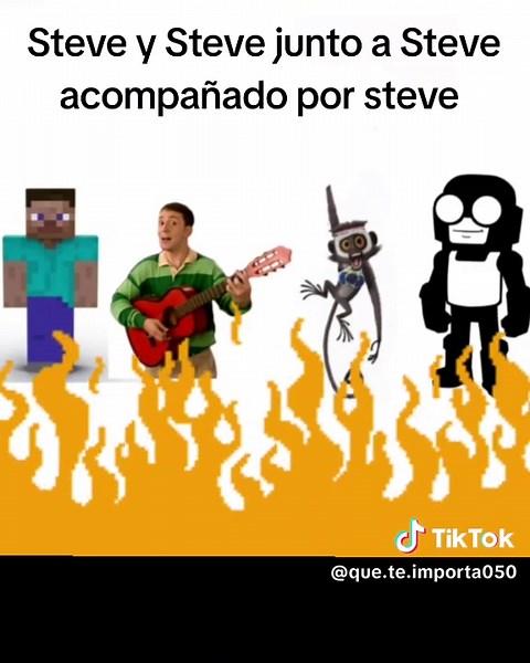 Steve y Steve junto a Steve acompañado por steve 🗣‼️‼️‼️ #pinchetiktokponmeenparati #momazos #minecraft #blue #fnf #newgrounds #Steve #monkey #blueclues #momazos #audiochido #tankmen