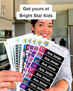 1.3K views | Keep your kid's stuff organised with our $40 School Labels Kit  Fun, waterproof & easy to read, these labels are perfect for spotting their gear in a flash  Shop now & get 75% OFF! https://bit.ly/3UTopaW | Bright Star Kids | Facebook