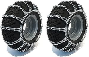 The ROP Shop | New Pair 2 Link TIRE Chains 15x6x6 15x5x6 14x5.50x5 for UTV ATV Peerless MaxTrac