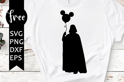 Darth vader svg free, disney svg, star wars svg, instant download, silhouette cameo, shirt design, mickey balloon svg, cutting files 0894