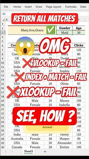 Lookup with Multiple Criteria — Return All Matches! #Excel #Lookup #MultipleCriteria