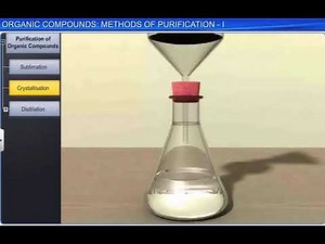 CBSE Class 11 Chemistry | Organic Compounds | Methods of Purification I | NCERT Animation | JEE