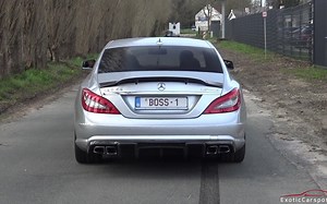 实拍 700HP RENNtech 奔驰 CLS63 AMG BiTurbo - -响亮声浪弹射加速