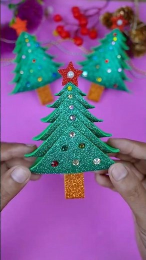 How to Make a Glitter Foam Christmas Tree ✨ Simple Festive Decoration