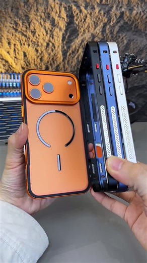 13K views · 191 reactions | iPhone 17 personalized breathable aluminum alloy metal frame with automatic snap design, easy disassembly and assembly, frosted back film, sweat-proof and anti-fingerprint, supports magnetic charging #anti-drop mobile phone case | Trendy Tech Review | Facebook