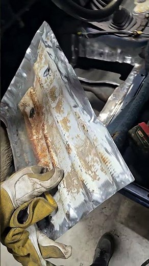 rust repair on floor pans on old toyota truck