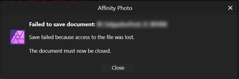 Failed To Save Document Error Affinity On Desktop Questions MacOS
