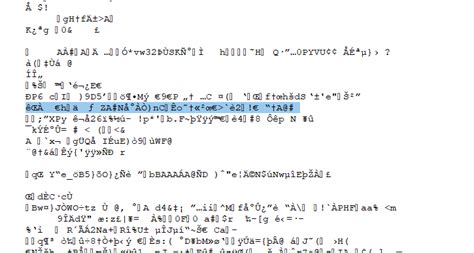 word documents open with weird characters xasersip