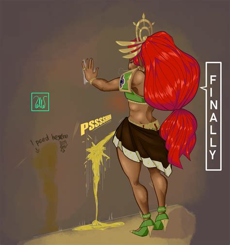 Rule 34 1girls Breath Of The Wild Dark Skinned Female Dark Skin Female Gerudo Muscular