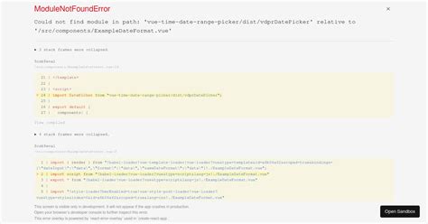 Example Vue Time Date Range Picker Forked Codesandbox
