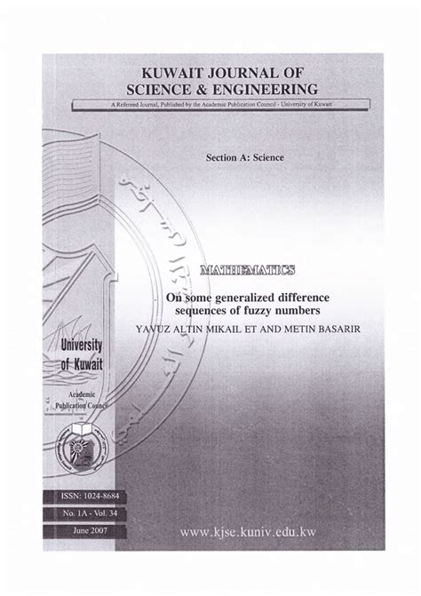 pdf on some generalized difference sequences of fuzzy numbers