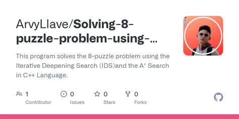 GitHub ArvyLlave Solving 8 Puzzle Problem Using Iterative Deepening