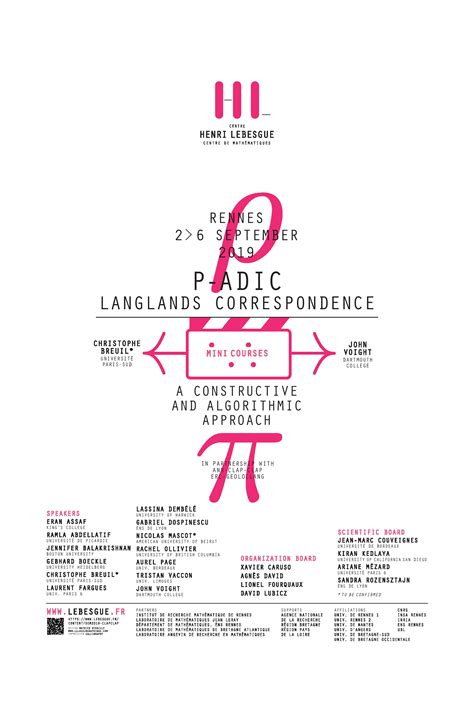 conference p adic langlands correspondence a constructive and algorithmic approach