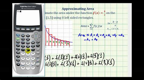 ex 3 approximate the area under a curve with 8 left sided rectangles youtube