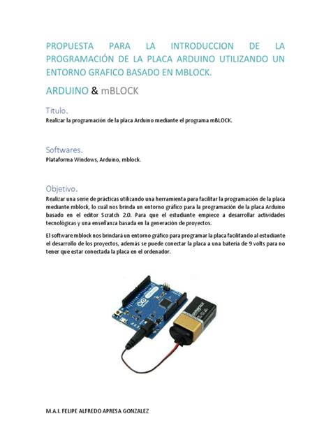 propuesta arduino pdf arduino diodo emisor de luz