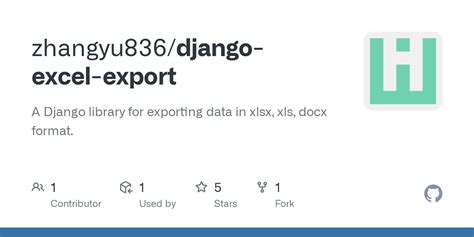 github zhangyu836 django excel export a django library for exporting data in xlsx xls docx