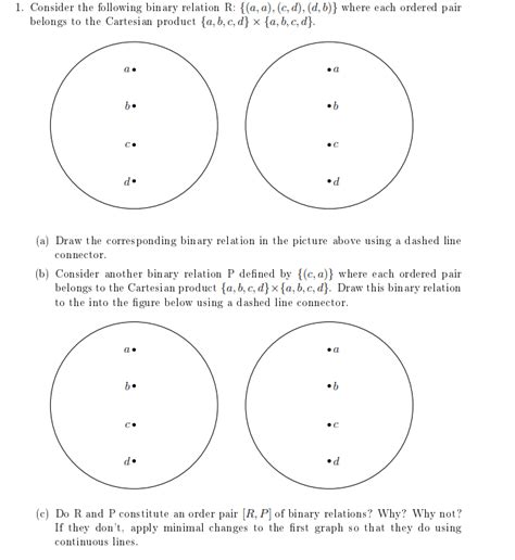 solved 1 consider the following binary relation