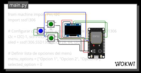 oled menu wokwi esp32 stm32 arduino simulator
