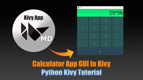 How To Create A Calculator App Gui In Python Kivy Framework Python Kivy App Gui Tutorial Youtube