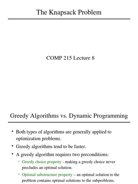 knapsack algorithm pdf dynamic programming mathematical optimization