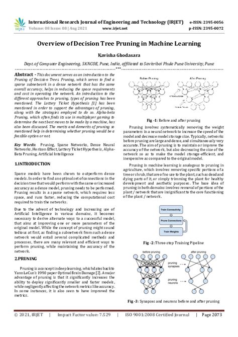pdf irjet overview of decision tree pruning in machine learning irjet journal