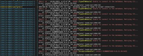 node js connection refused when used docker compose with postgis and nodejs stack overflow