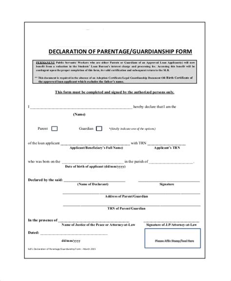 FREE 8 Sample Guardianship Forms In PDF MS Word
