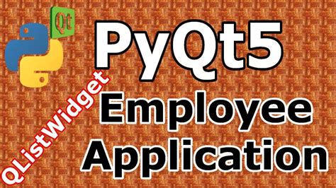 pyqt5 making employee application with qlistwidget youtube